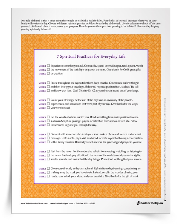 Practicing Spirituality– Download a Spiritual Practices List to Get Started