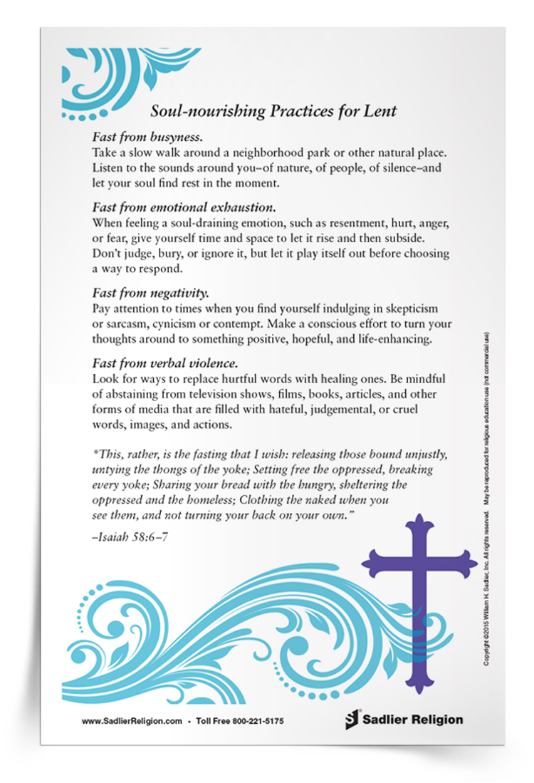 Soul-Nourishing Practices for Lent