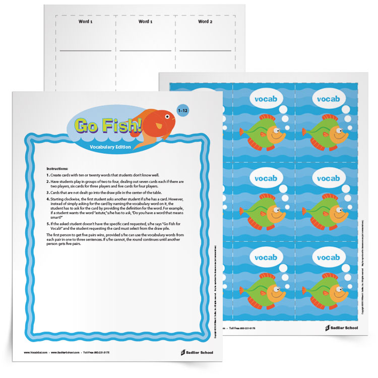 Printable Summer Vocabulary Games for Learners and Caregivers