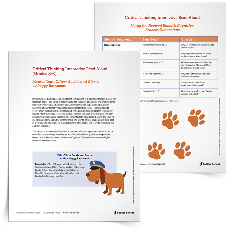 Interactive Read Aloud: Officer Buckle & Gloria