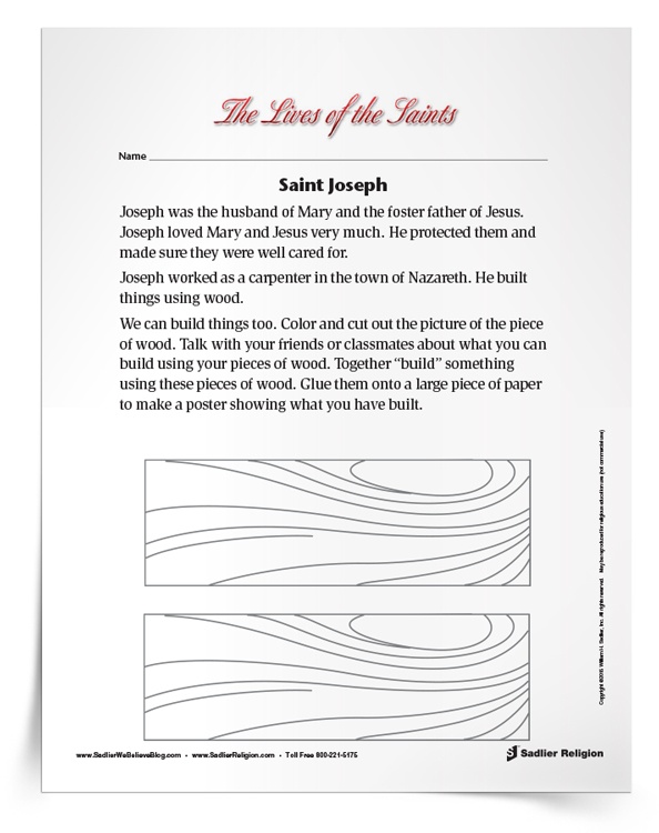 Celebrate the Feast Day of Saint Joseph with a Printable Activity