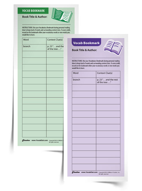 National Reading Month– Download Your FREE Vocabulary Bookmarks