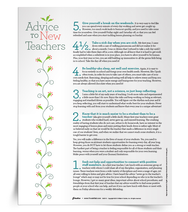 Back-To-School: Advice To New Teachers