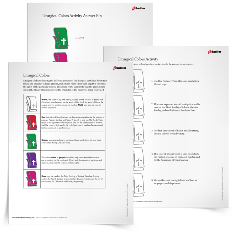 Explaining Liturgical Colors Lesson and Activity