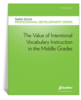 Summer PD: The Value of Intentional Vocabulary Instruction in Middle School