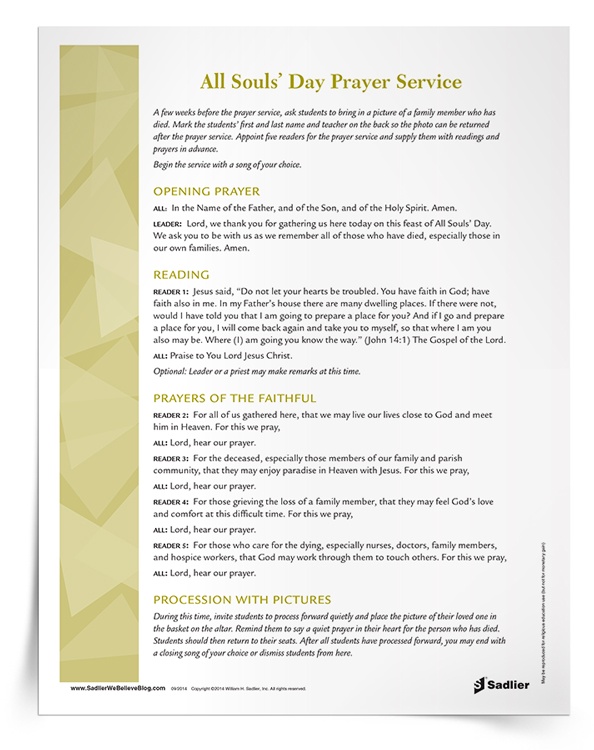 All Souls’ Day Prayer Service