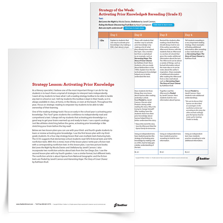 Printable Reading Comprehension Lesson Plans for Grades 3–6