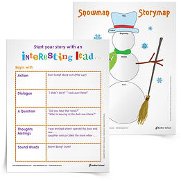 Snowman Story Map: Show the Connection Between Reading and Writing