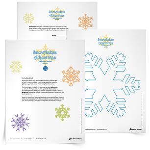 Snowflake Adjectives Activity, Grades 3–8