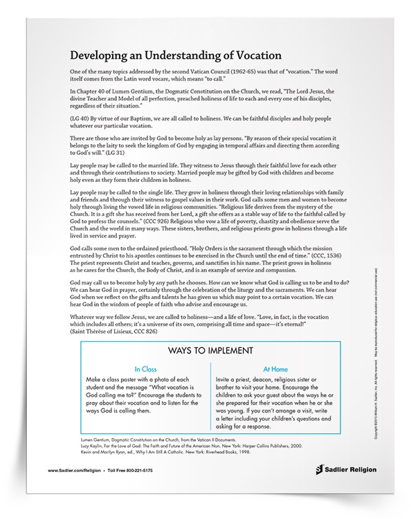 World Day of Prayer for Vocations; How to Discern and Support Vocation