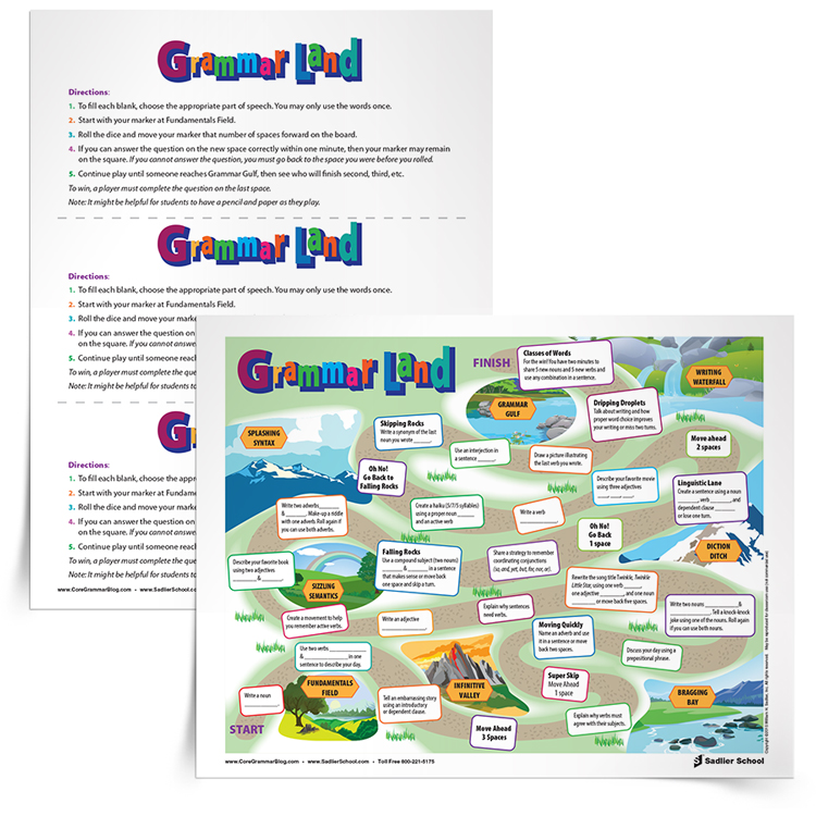 Treat Your Students with the Grammar Land Game Board, Grades 3–12