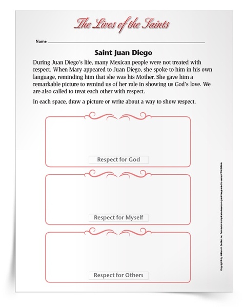 Juan Diego Activity and Our Lady of Guadalupe Lesson