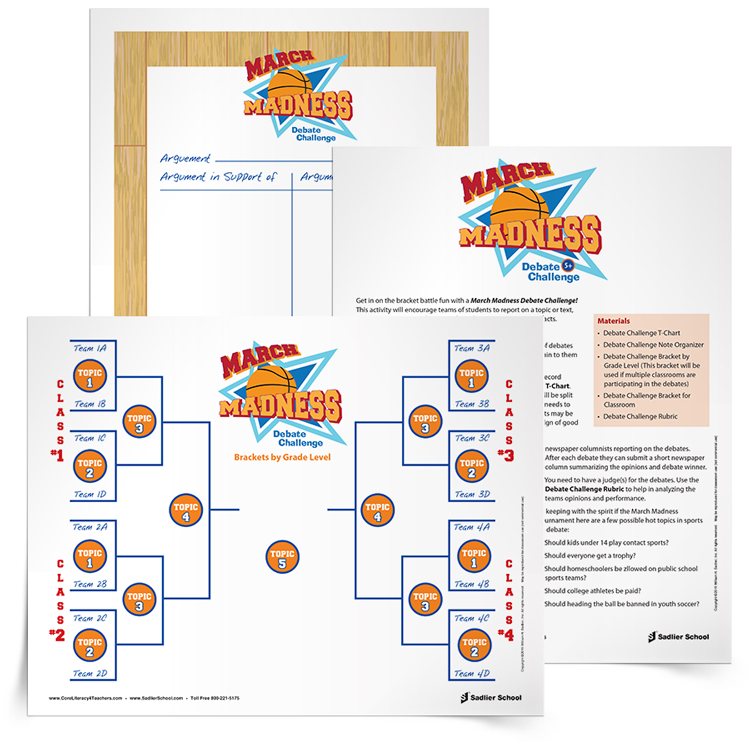 March Madness Classroom Debate Lesson Plan, Grades 5+