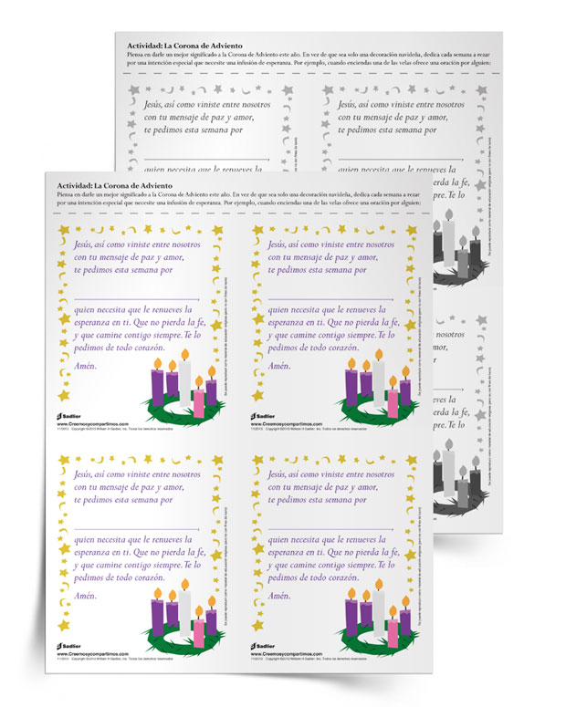 Oraciones de Adviento y actividades para niños