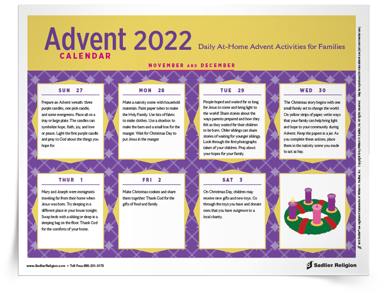 Advent Catholic Prayers & Advent Activities for Kids