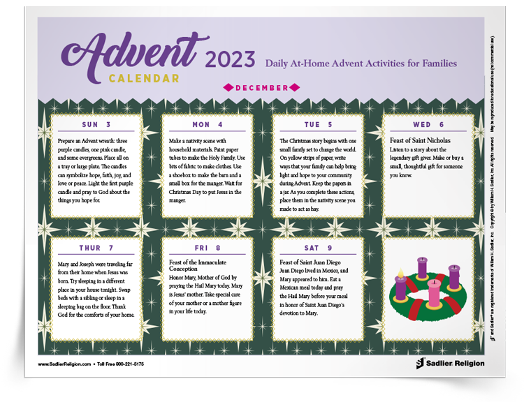 Advent Catholic Prayers & Advent Activities for Kids
