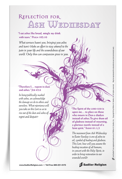 A Printable Reflection and Prayer for Ash Wednesday