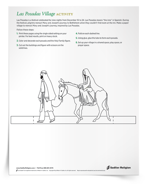Printable Las Posadas Tradition Activity for Catholics