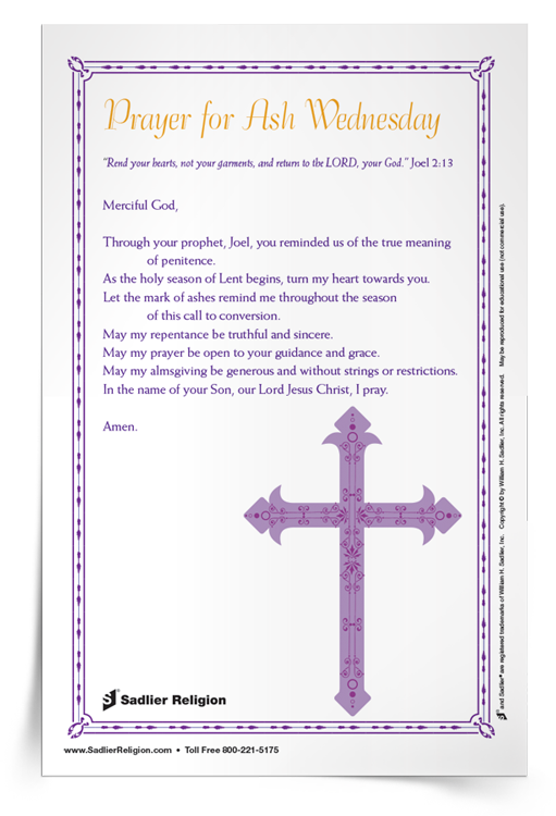 A Printable Reflection and Prayer for Ash Wednesday