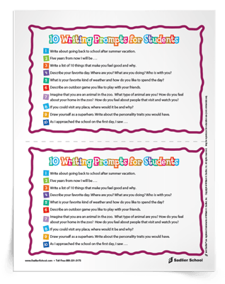 10+ Quick Write Prompts to Practice Vocabulary