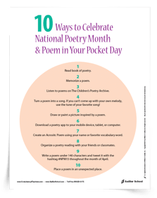 7 Free April National Poetry Month Activities