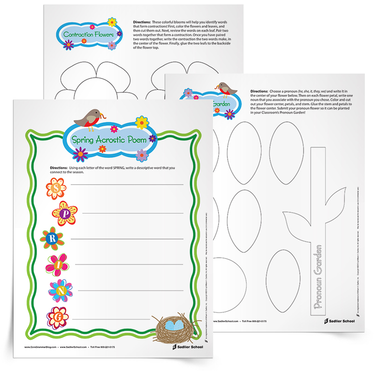 4 Spring Worksheets To Keep Students Engaged in Grammar and Writing