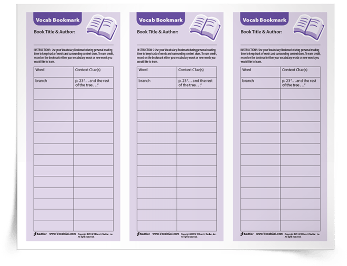 National Reading Month– Download Your FREE Vocabulary Bookmarks