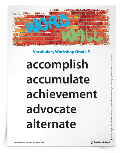 Vocabulary Practice: The Writing on the Classroom Walls