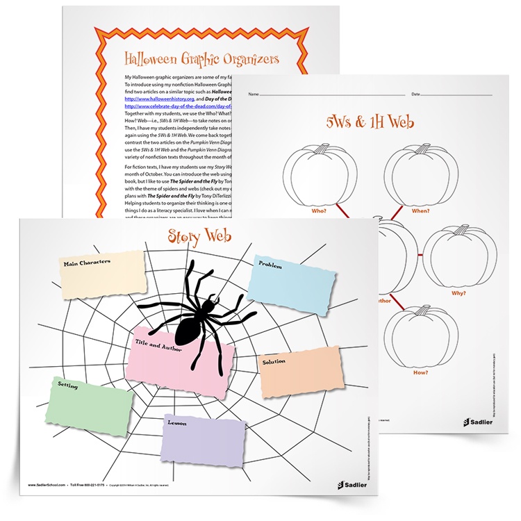 Halloween Reading Comprehension Worksheets and Graphic Organizers