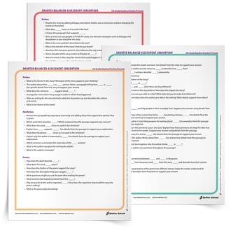 SBAC Sample Questions for the English Language Arts/Literacy Sections