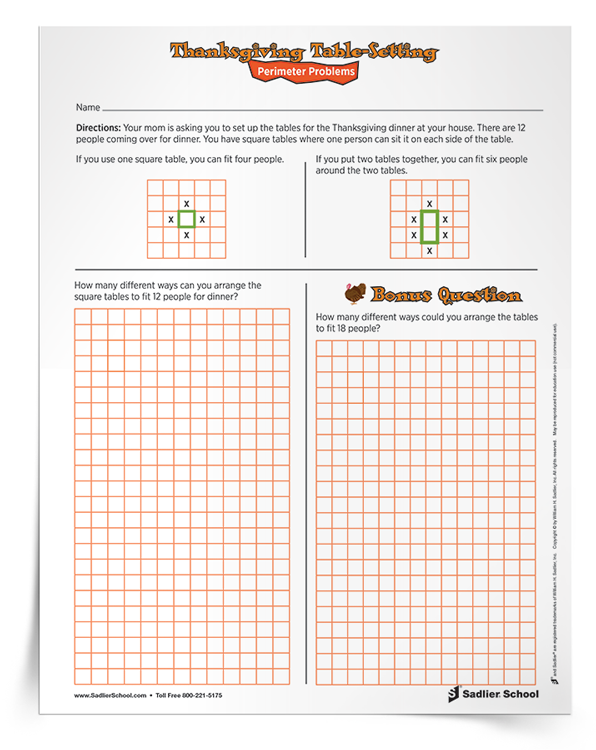 Free Thanksgiving Math Activities & Worksheets, Grades 1–6