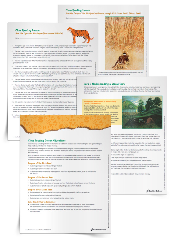 Fun Animal Myths Close Reading Lesson Plan, Grades 4+