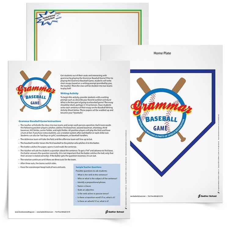 Baseball Lesson Plans – Interactive Read Alouds, Revision Practice ...