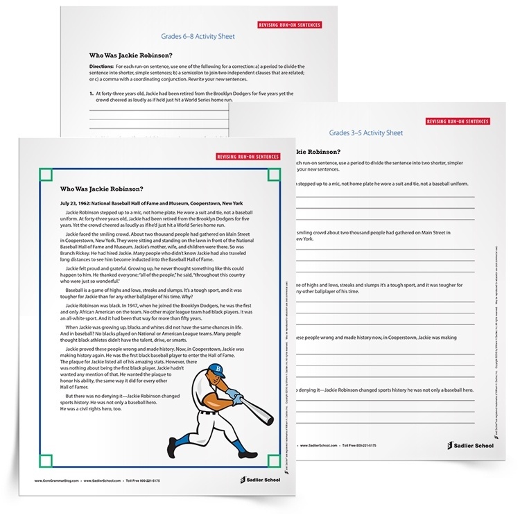 Baseball Lesson Plans – Interactive Read Alouds, Revision Practice ...