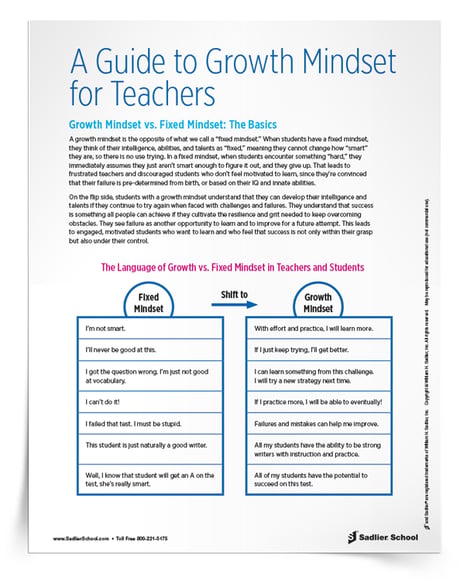 Developing a Growth Mindset in the ELA Classroom