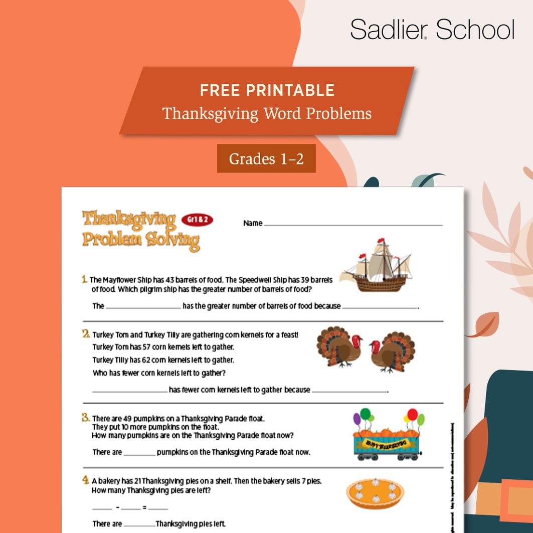 13 Free Fall Math Worksheets for Elementary