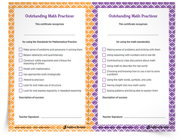 6 Free Printable Math Awards for Students