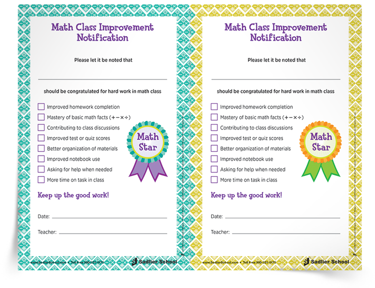 6 Free Printable Math Awards for Students