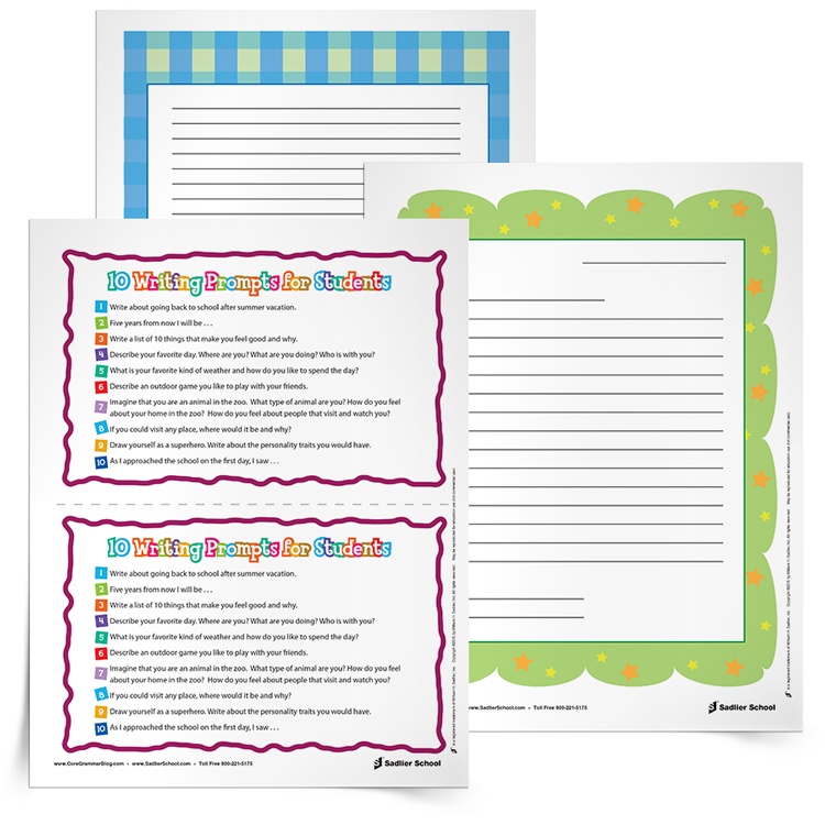 Back-to-School Writing Prompts to Kick Off the Year [Includes Printable ...