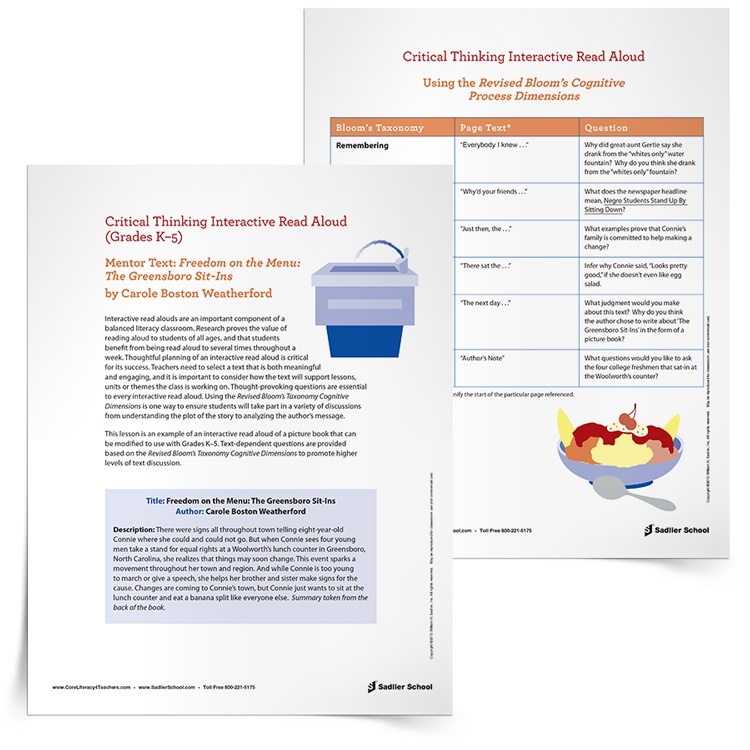 Printable Reading Activities for Black History Month