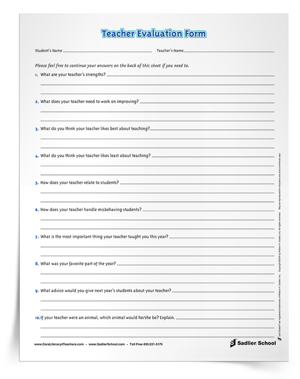 3 Feedback Strategies for Elementary Teachers (Student Feedback Form ...