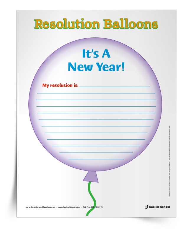 Free Printable New Year Activities for Students, Grades 1–5