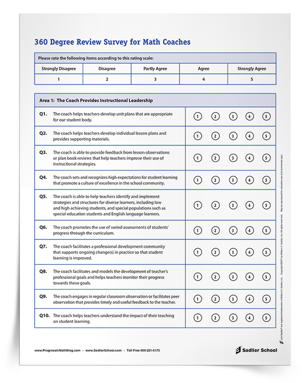 Math Survey Questions for Teachers – Evaluation Forms for Principals ...