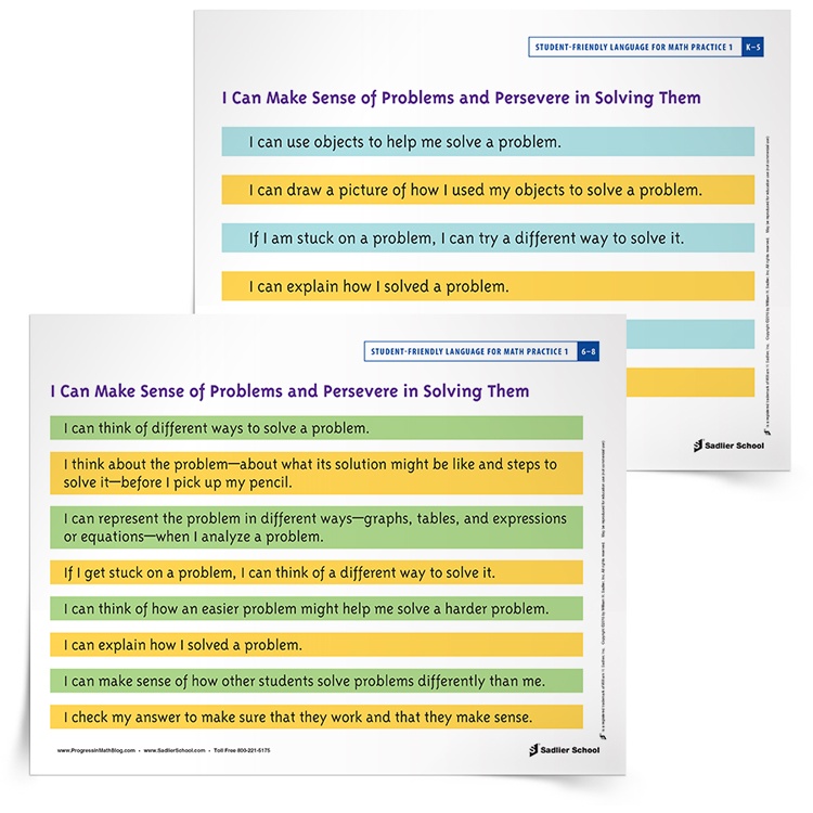 How to Make Sense of Problems and Persevere in Solving Them, K–8
