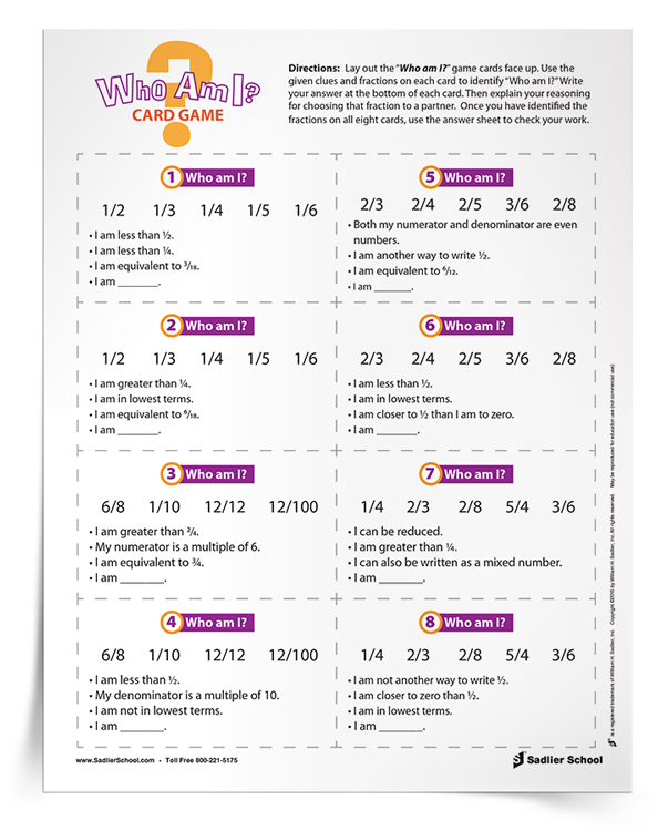3 Printable Math Games for Elementary Students