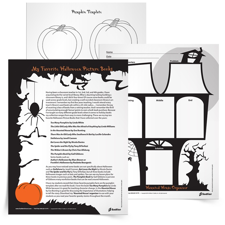 8 Free ELA Halloween Printable Activities