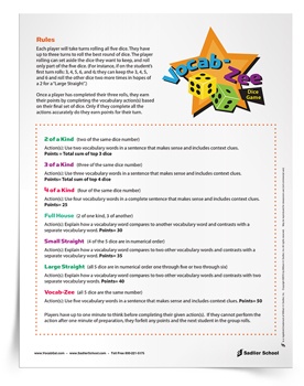 4th Grade Vocabulary Worksheets, Games, and Resources