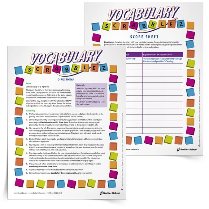 5th Grade Vocabulary Worksheets, Games, and Resources
