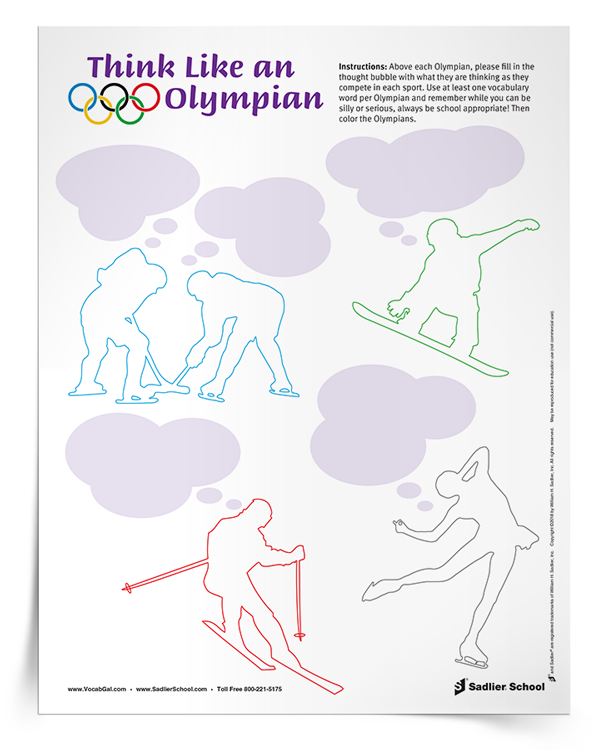 2022 Olympics Vocabulary Activities | Winter Olympics Worksheets