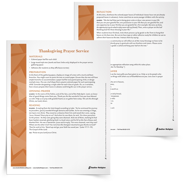 Catholic Thanksgiving Prayers for Kids and Families [Printables]